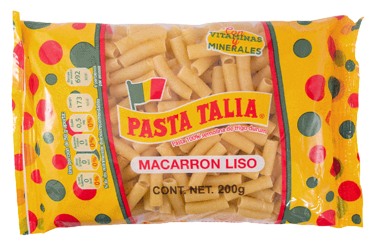 Pasta Talia Macarron Liso 200g – Grano de Oro